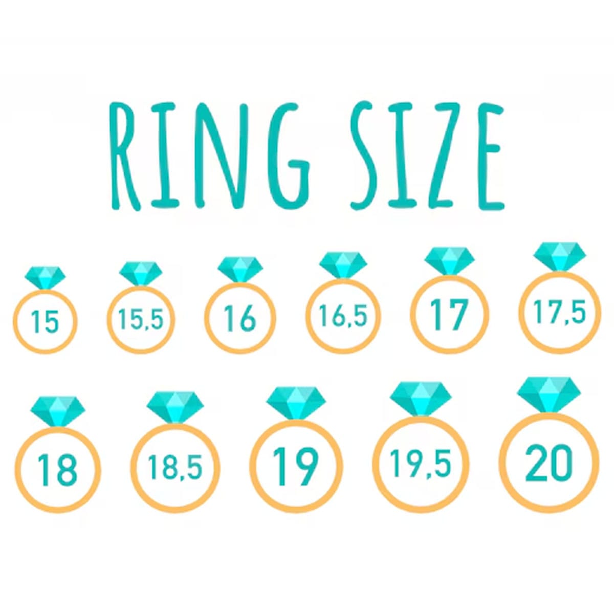 Easily Find Your accurate size with this Ring Size Chart